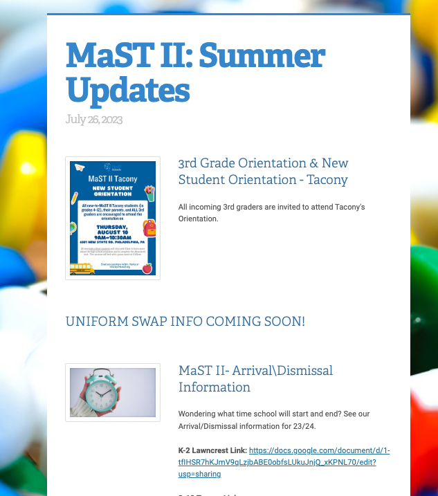 MaST II Website – Growing Minds. Creating Pathways