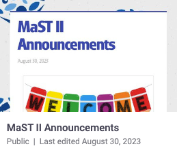MaST II Website – Growing Minds. Creating Pathways